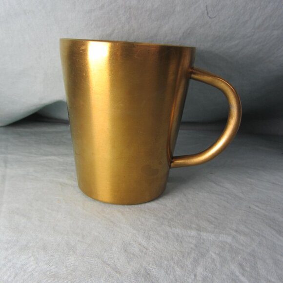 Dining | 12 Oz Mug Stainless Steel Gold Tone Metal Sus34 Double Wall ...